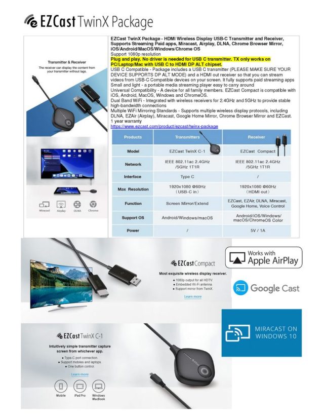 EZCast TwinX Package - SingaporeDigitalSignage